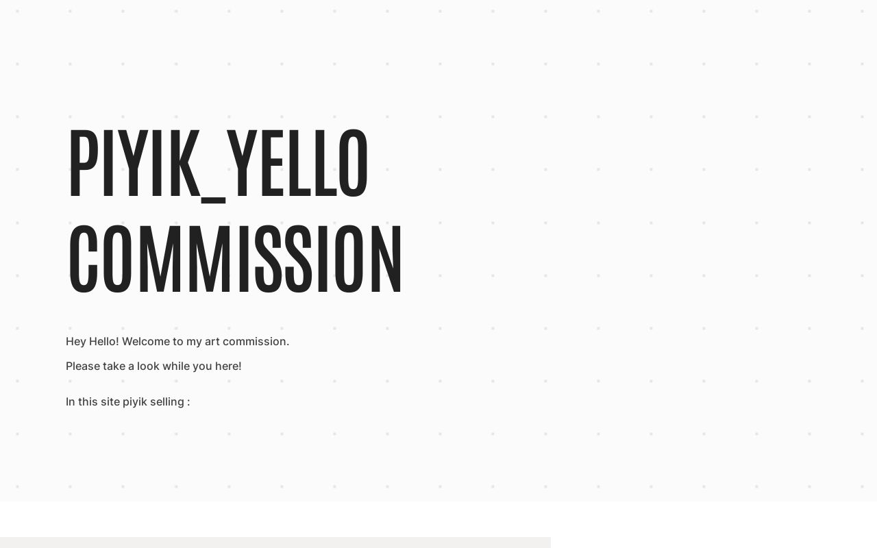 Piyik_Yello Commission